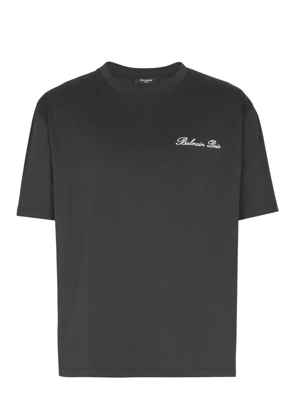 Balmain Embroidered Signature T-shirt - Black