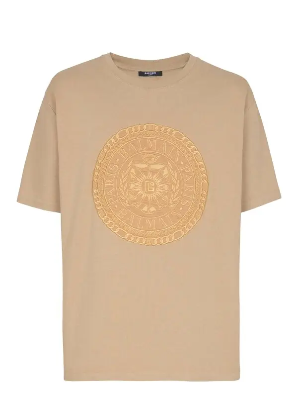 Balmain Embroidered Médaille T-shirt - Beige