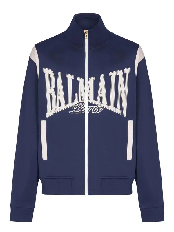 Balmain College Zipped Tracksuit Jacket - Blue