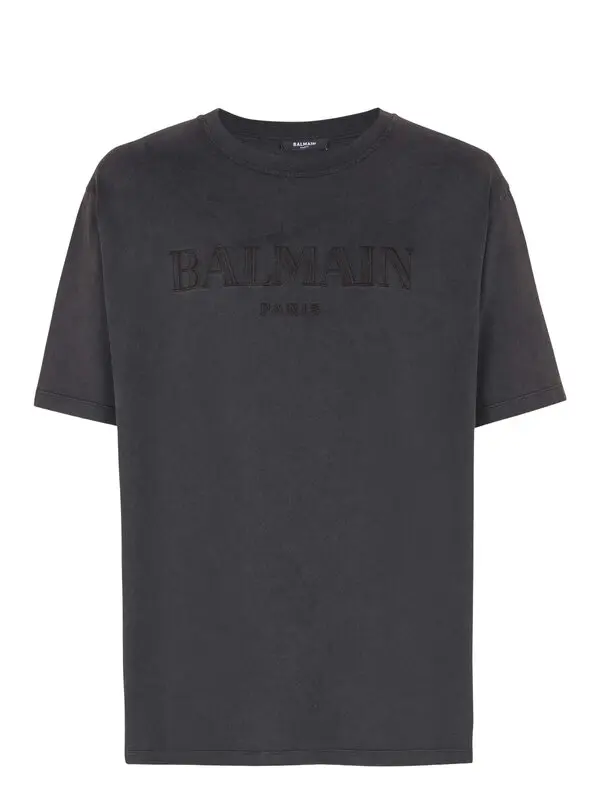 Balmain Vintage Embroidered T-shirt - Grey