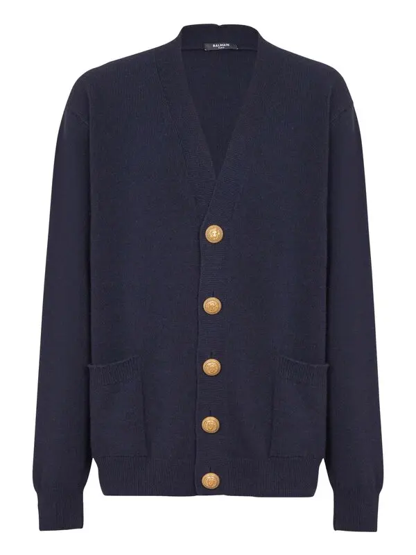 Balmain Eco-cashmere Cardigan - Navy