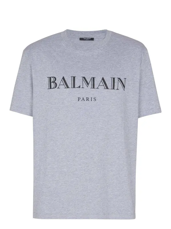 Balmain T-shirt With Print - Grey