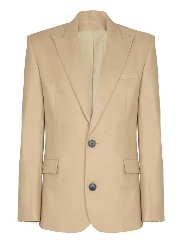 Balmain Tailored Canvas Jacket - Beige