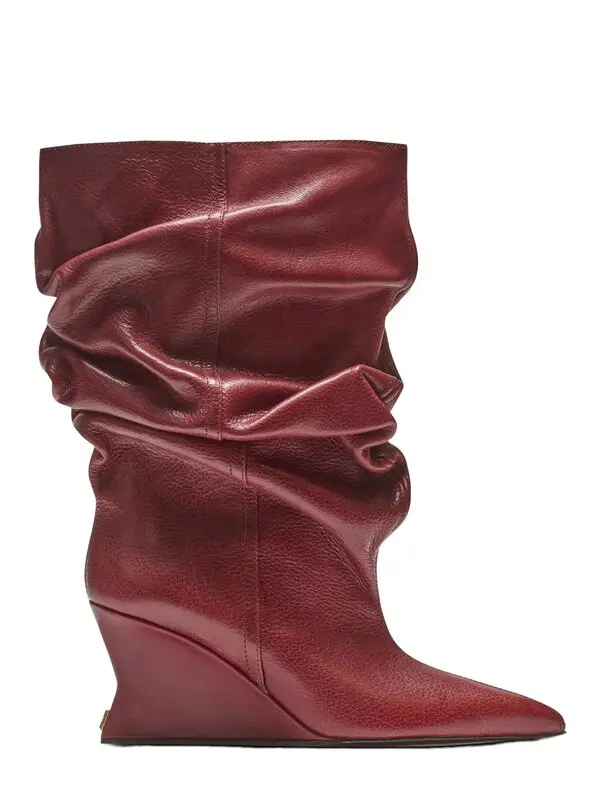 Balmain Wedge Ankle Boots - Brown