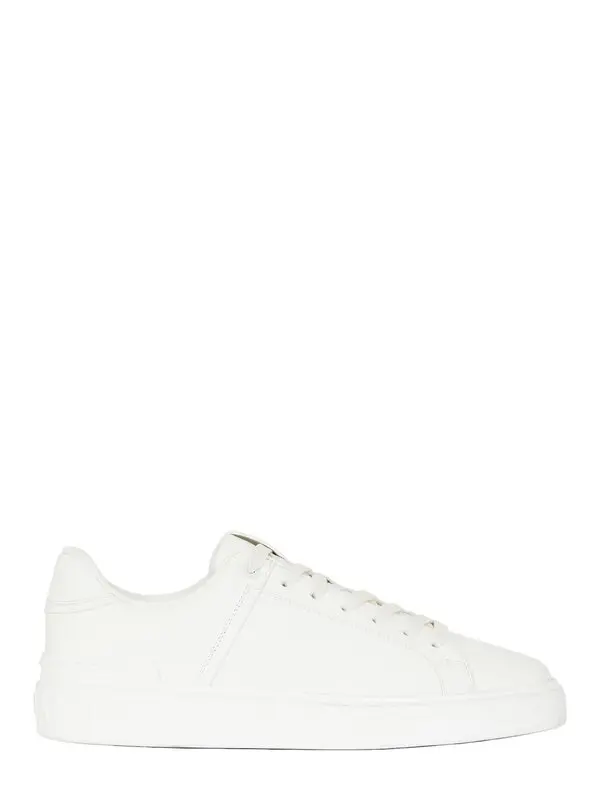 Balmain B-court Calfskin Sneakers - White
