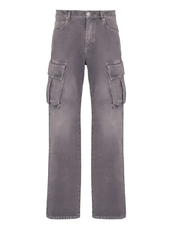 Balmain Loose-fit Cargo Jeans - Grey
