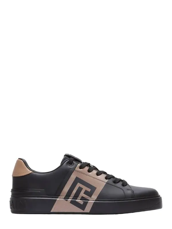 Balmain B-court Calfskin Sneakers - Black