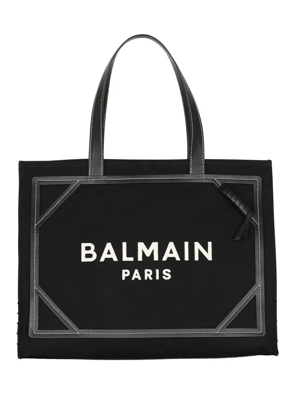Balmain B-army 42 Monogram Tote Bag - Black