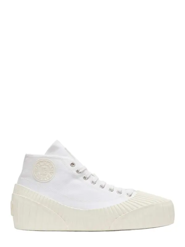 Balmain Riff Low Canvas Sneakers - White