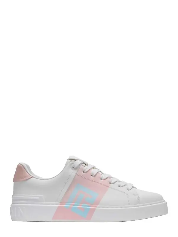 Balmain B-court Calfskin Sneakers - White