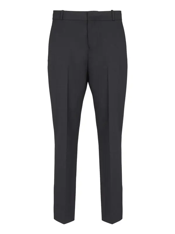 Balmain Straight-leg Tailored Wool Trousers - Black