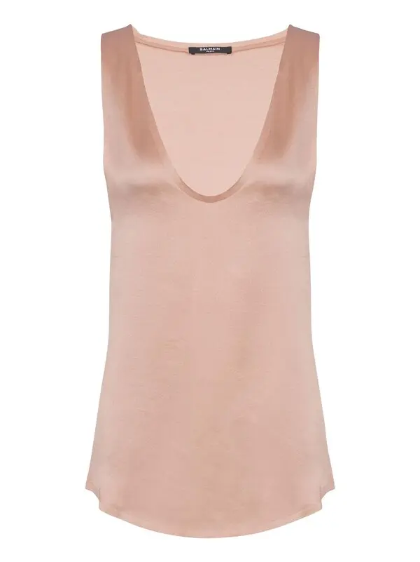 Balmain Sleeveless Top - Beige