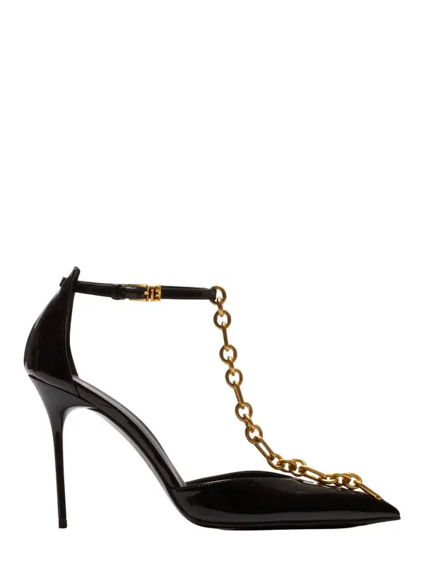 Balmain Sync Patent Leather Stilettos - Black