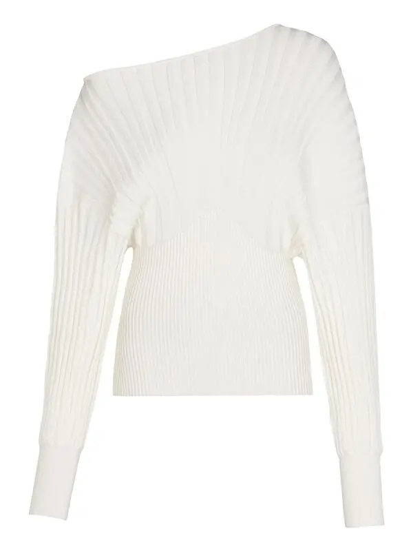 Balmain Tube-knit Jumper - White