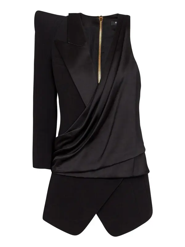 Balmain Asymmetric Jacket - Black