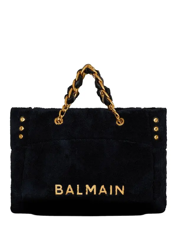 Balmain 1945 Soft Terry Tote Bag - Black