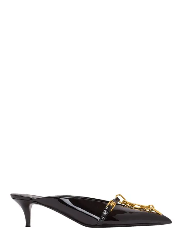 Balmain Sync Pointed Toe Mules - Black
