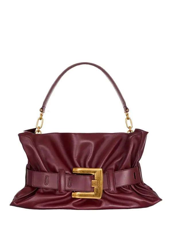 Balmain Medium Anthem Bag - Burgundy