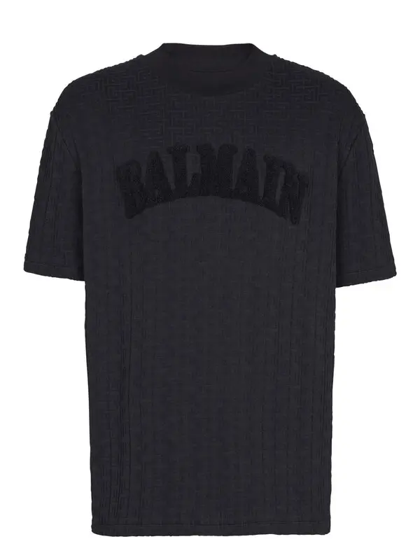 Balmain Terry Monogram T-shirt - Black