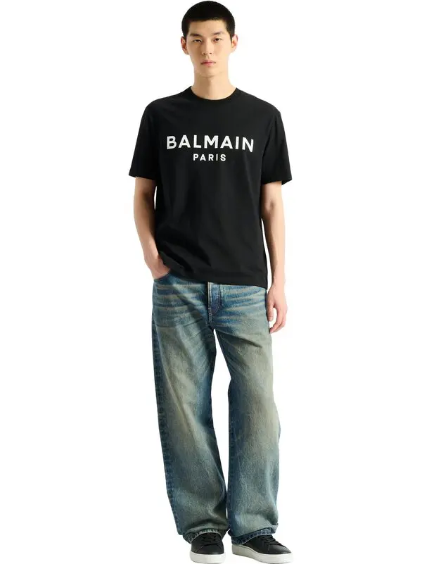 Balmain T-shirt With Print - Black
