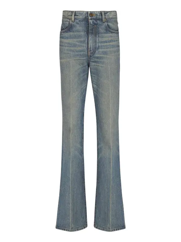 Balmain Slim Straight-leg Jeans - Blue