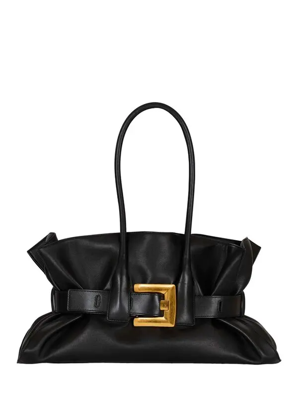 Balmain Large Calfskin Anthem Bag - Black