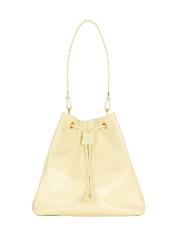 Balmain Pulse Calfskin Leather Backpack - Yellow