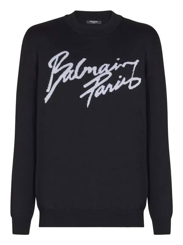 Balmain Merino Wool Jumper - Black
