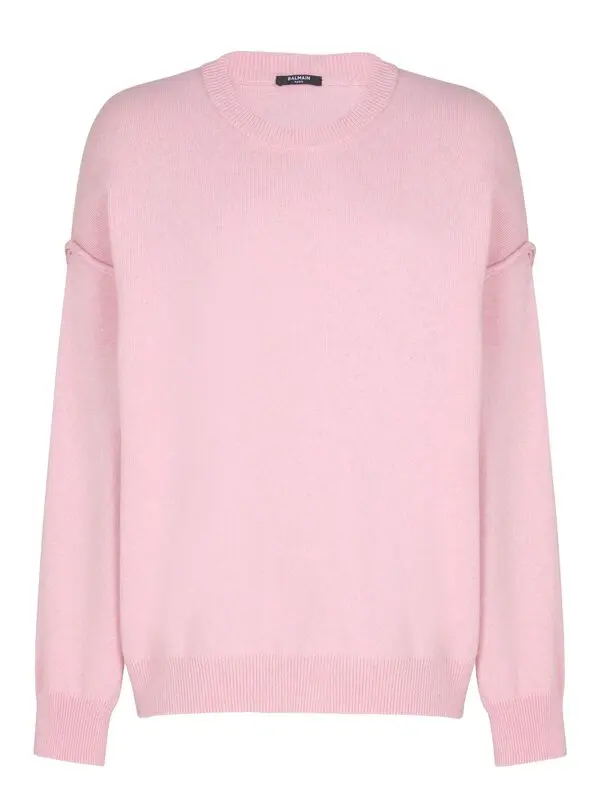 Balmain Eco-cashmere Relaxed Fit Sweatshirt - Pink