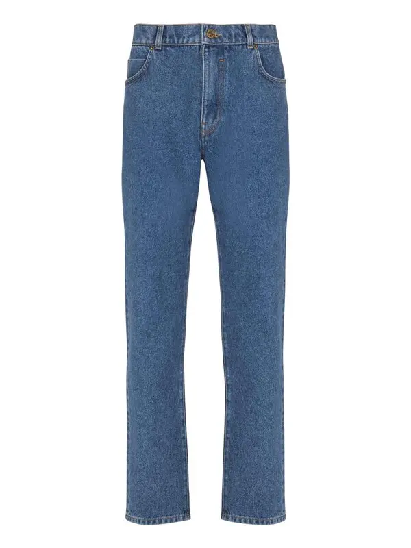 Balmain Denim Straight-cut Jeans - Blue
