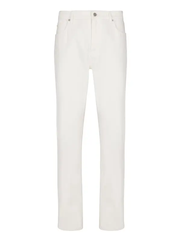 Balmain Denim Straight-cut Jeans - White