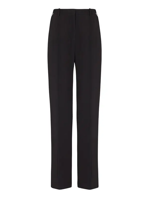 Balmain Crepe Tailored Trousers - Black