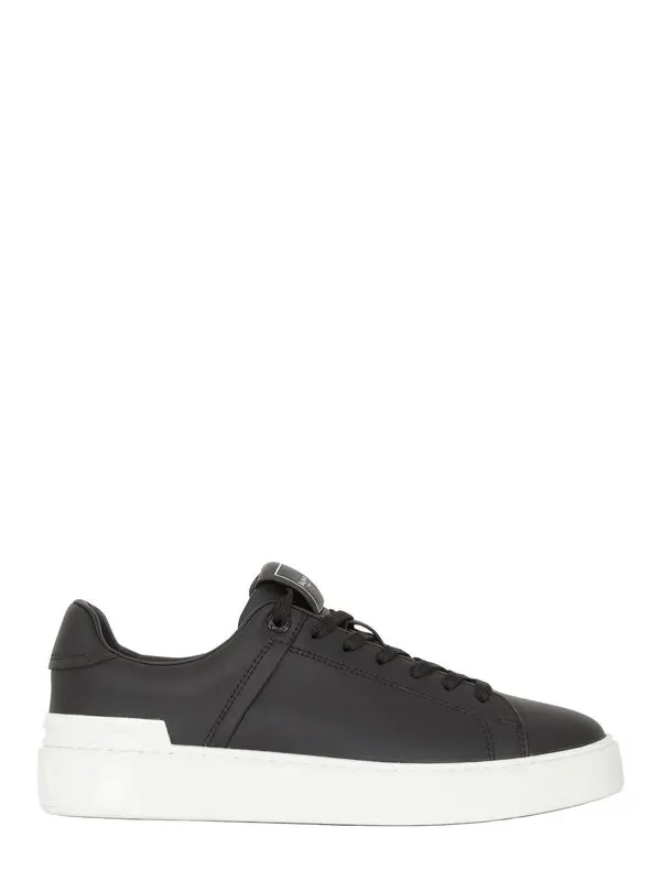 Balmain B-court Calfskin Trainers - Black