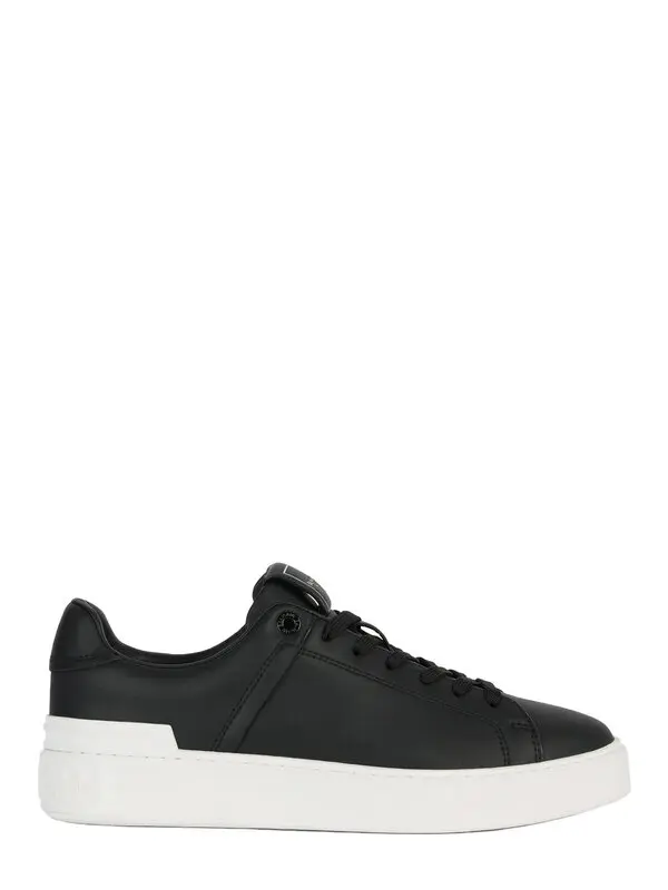 Balmain B-court Calfskin Trainers - Black