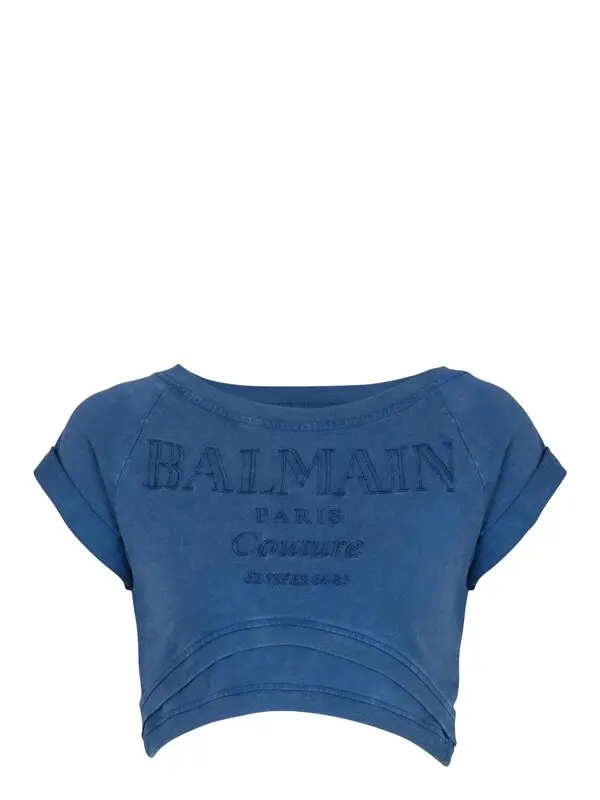 Balmain Embroidered T-shirt - Navy
