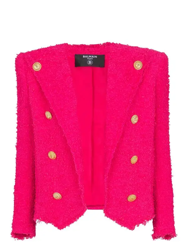 Balmain Tweed Spencer Jacket - Pink