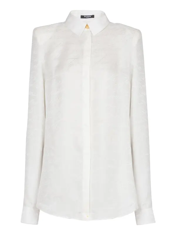 Balmain Love Letter Embroidered Shirt - White