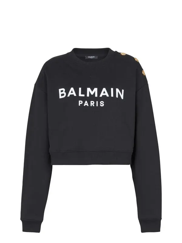 Balmain Printed Paris Sweatshirt - Black