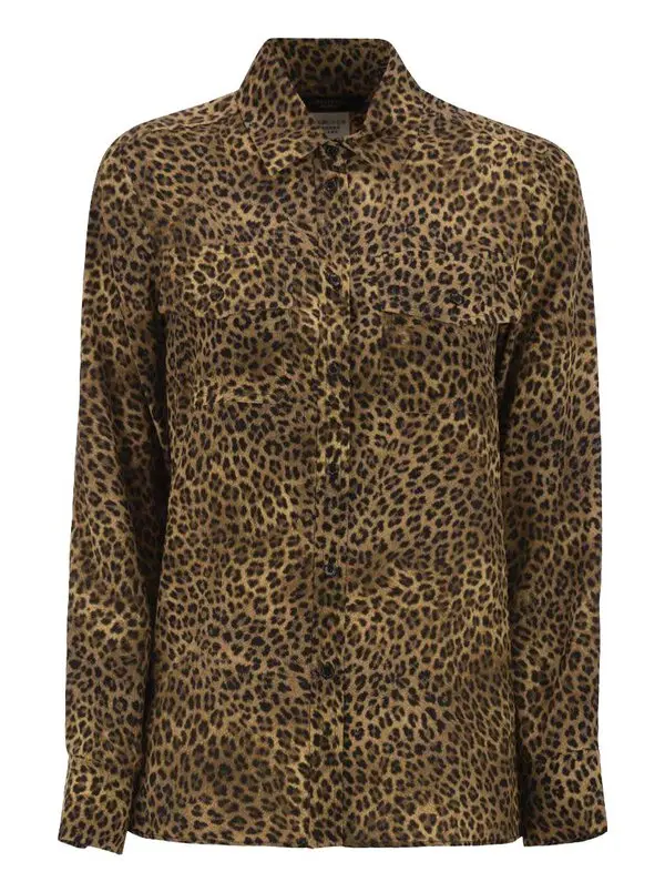Max Mara Wkdlemma Printed Silk Shirt - Brown