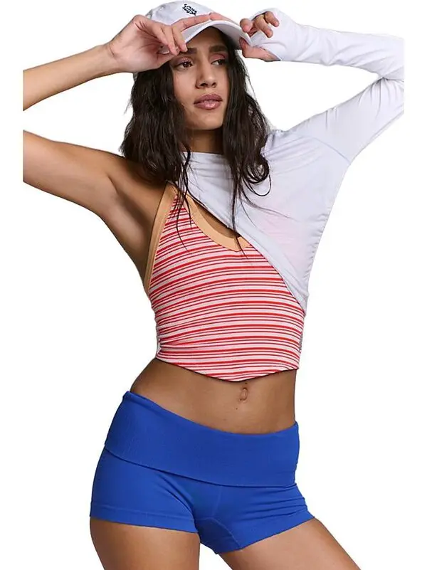 Free People All Clear Stripe Cami - Grapefruit
