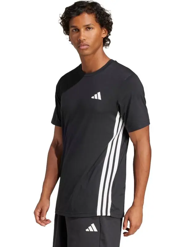 Adidas Train Essentials Training Feelready 3-stripes Tee - Black