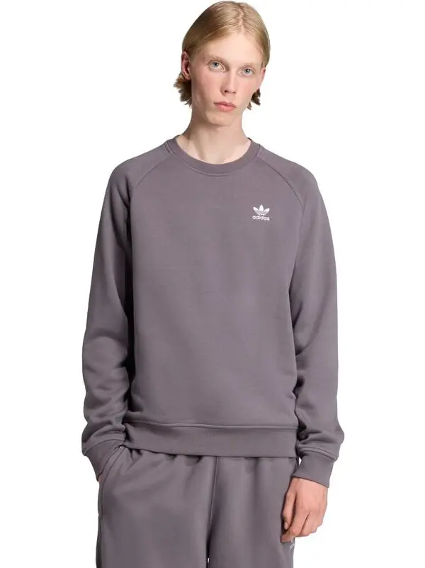 Adidas Trefoil Essentials Crew Sweatshirt - Grey Strata