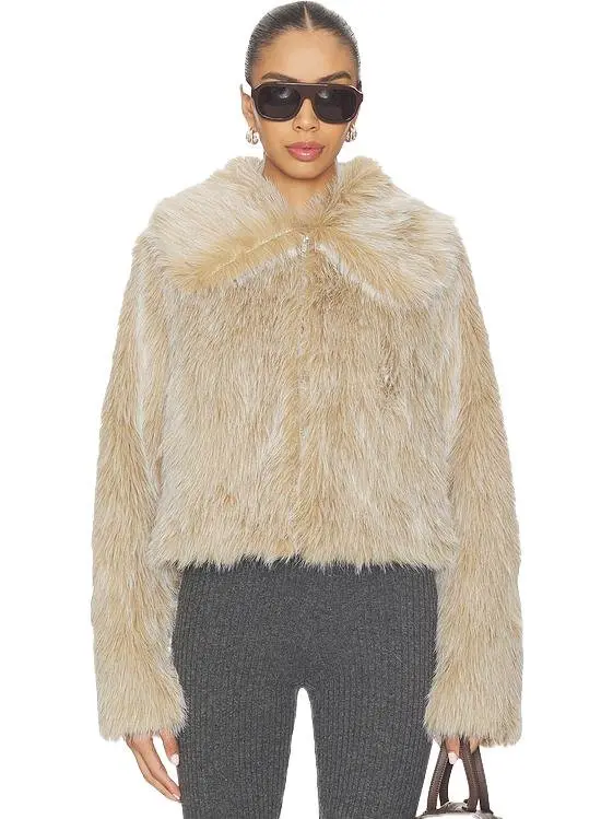 Show Me Your Mumu Park City Jacket - Cedar Brown Faux Fur