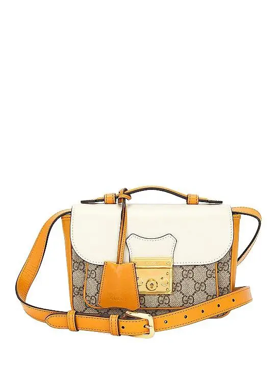 FWRD RENEW Gucci Padlock Shoulder Bag - Beige