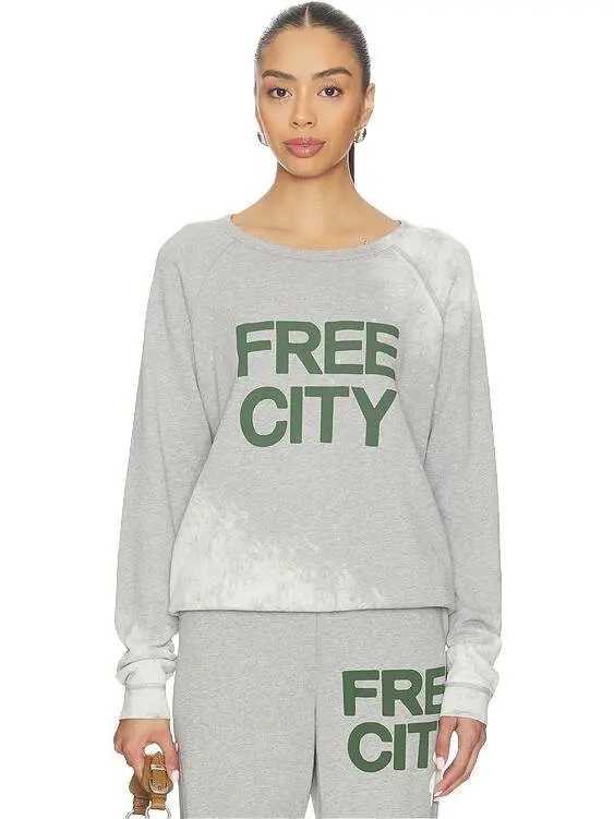 FREECITY Heatheryumm Raglan - Heather Bleachout