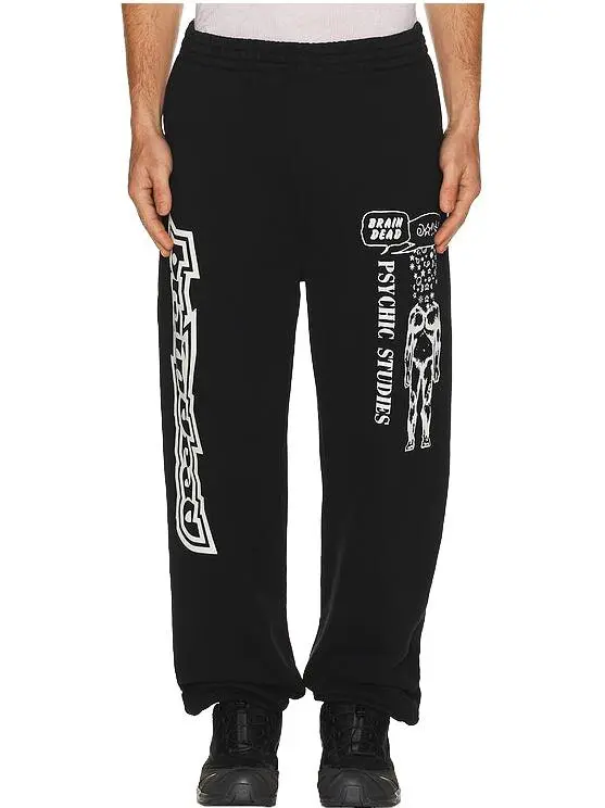 BRAIN DEAD Psychic Studies Sweatpant - Black