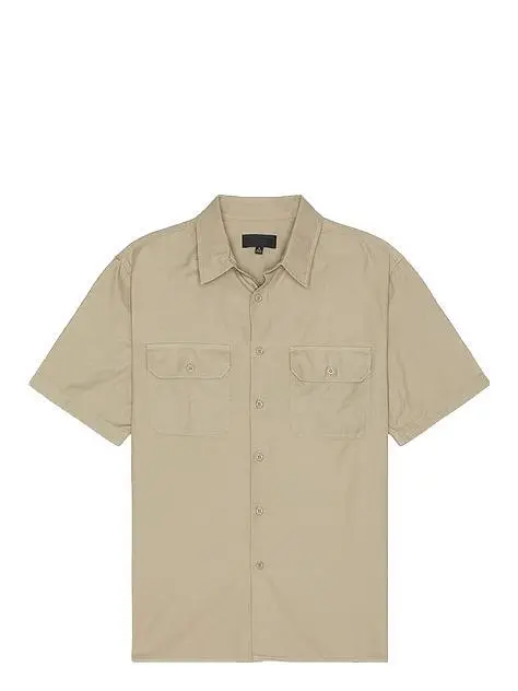 NILI LOTAN Alvaro Shirt In Taupe - Taupe Grey