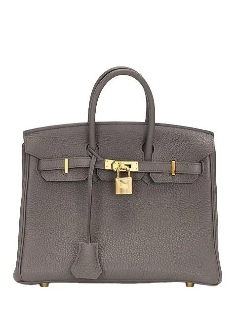 FWRD RENEW Hermes Togo Birkin 25 Handbag - Etain