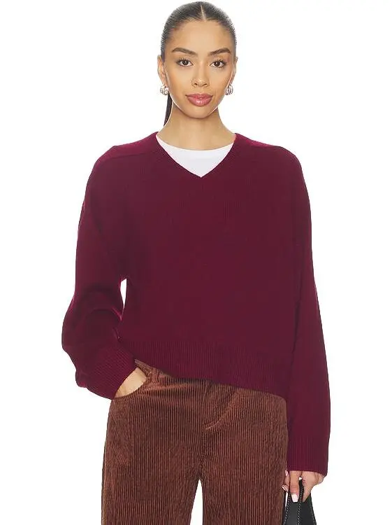 Sold Out NYC Cashmere V-neck Pullover - Wine