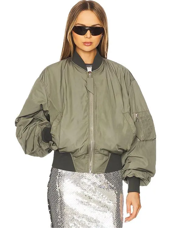 Attico Bomber Jacket - Military Green
